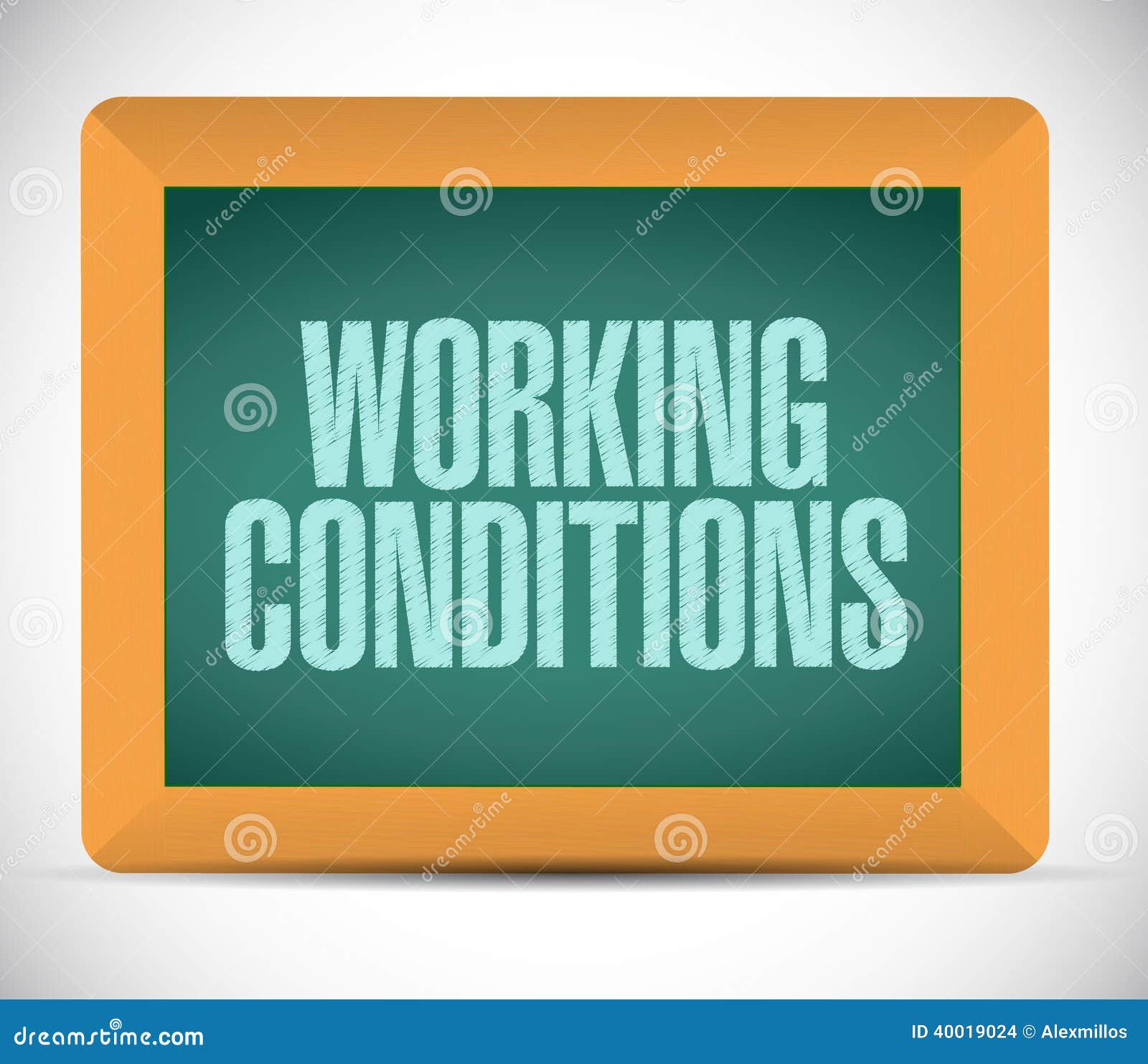 Working Conditions Sign Message Illustration Stock Illustration ...