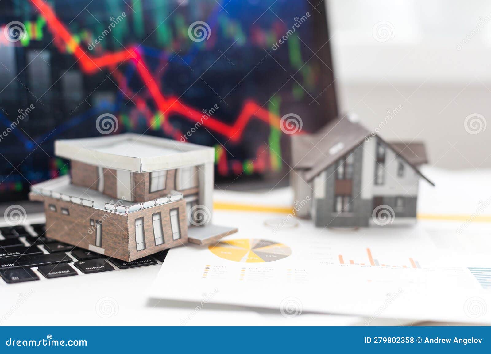 Working on Construction Project Background. Office Table with Dollars ...