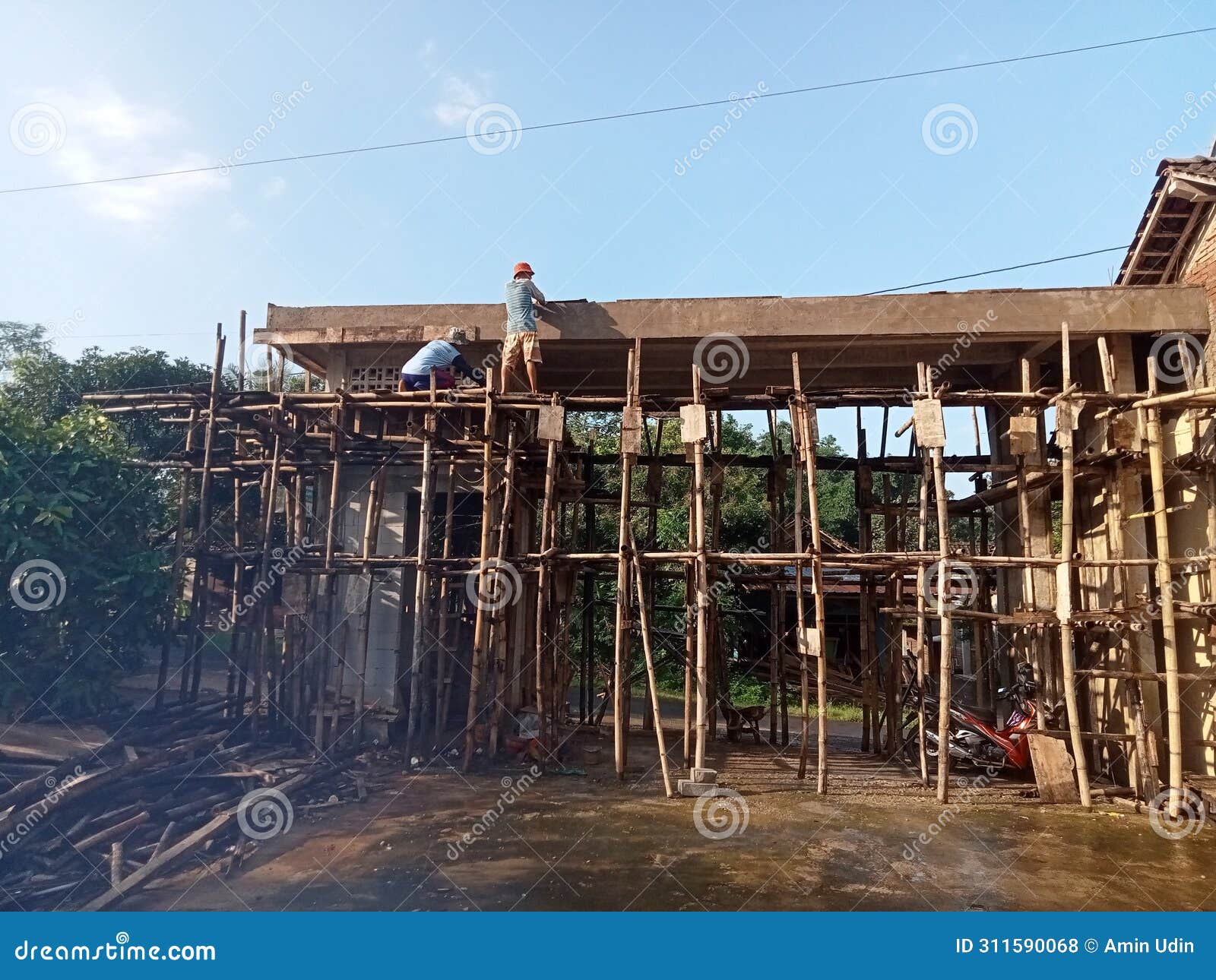 Working Construction without Safety Stock Photo - Image of indonesia ...