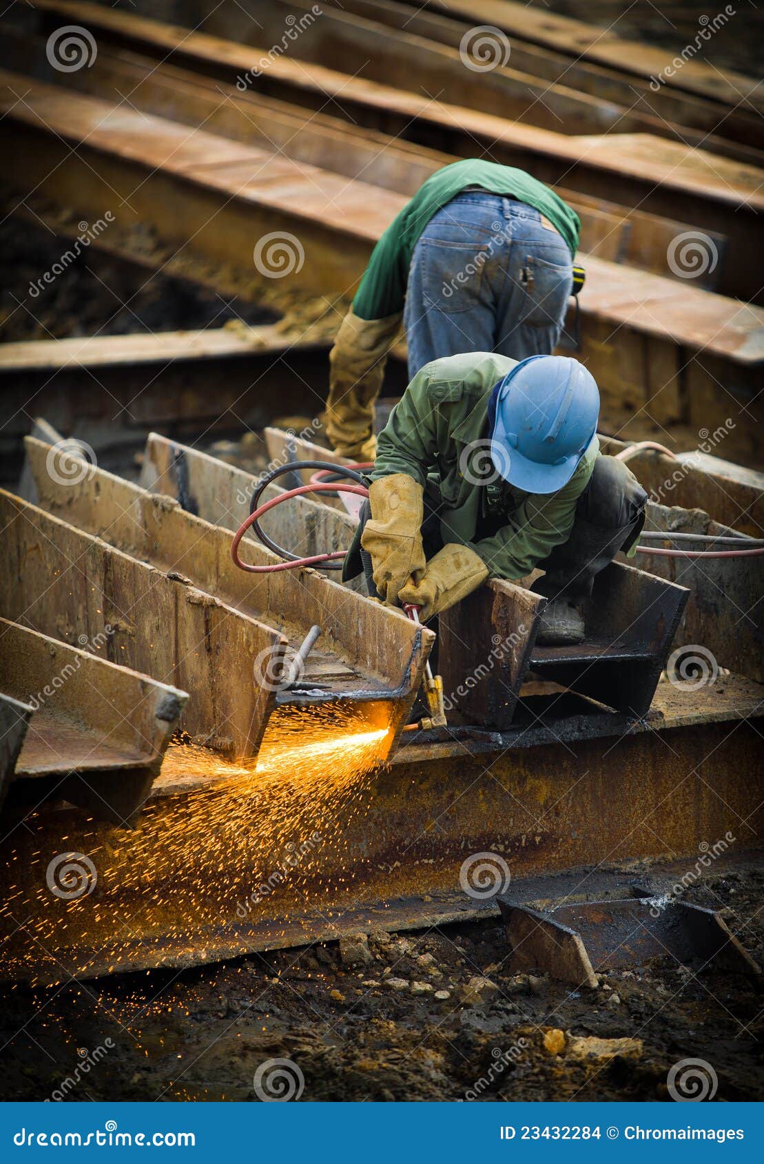 Working on Construction Site Stock Photo - Image of renovated, labour ...
