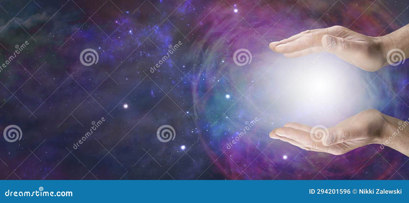 Working with Cosmic Healing Orb Energy Stock Photo - Image of humility ...