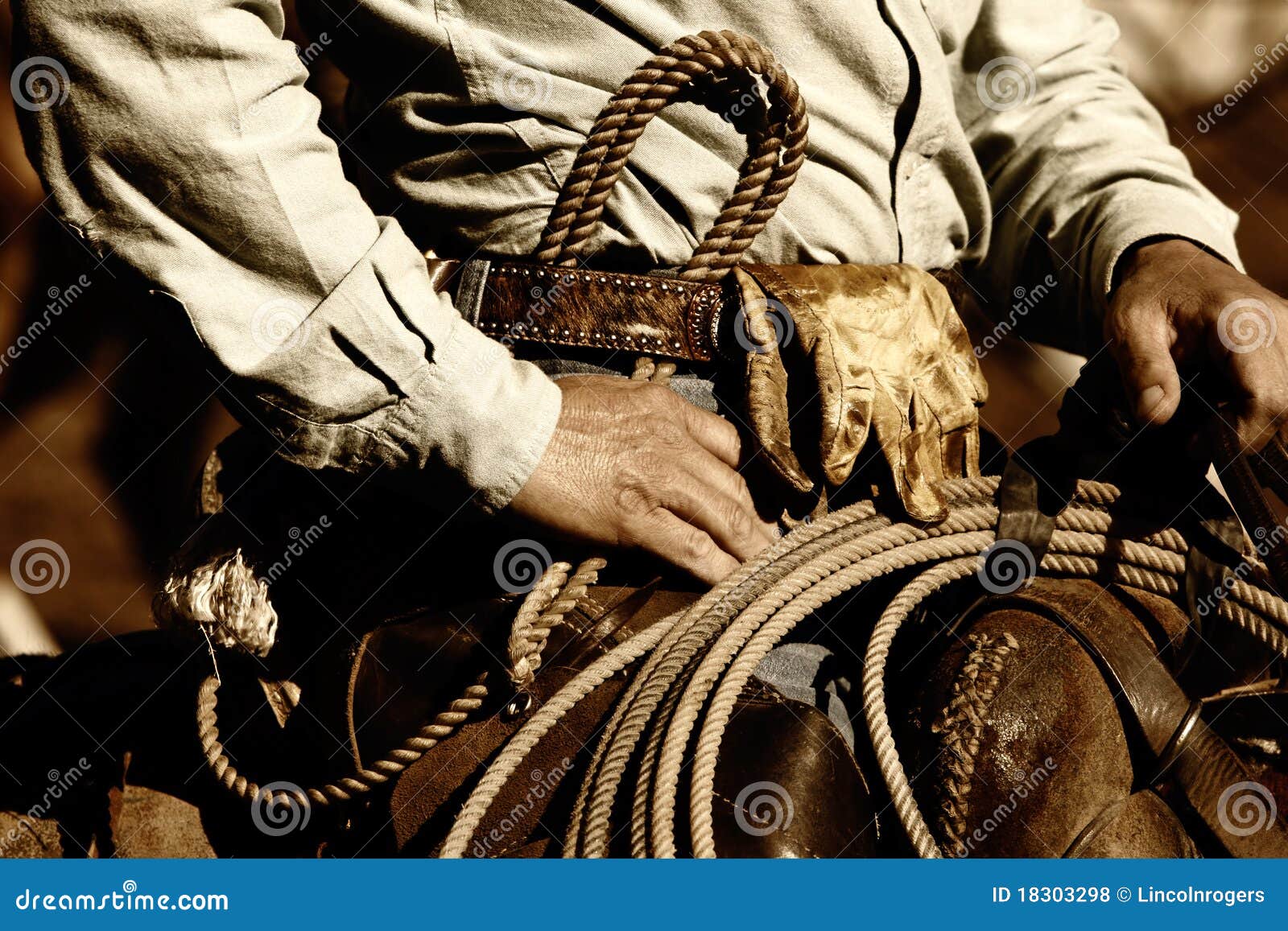 Working Cowboy Close-up stock photo. Image of cowboy - 18303298