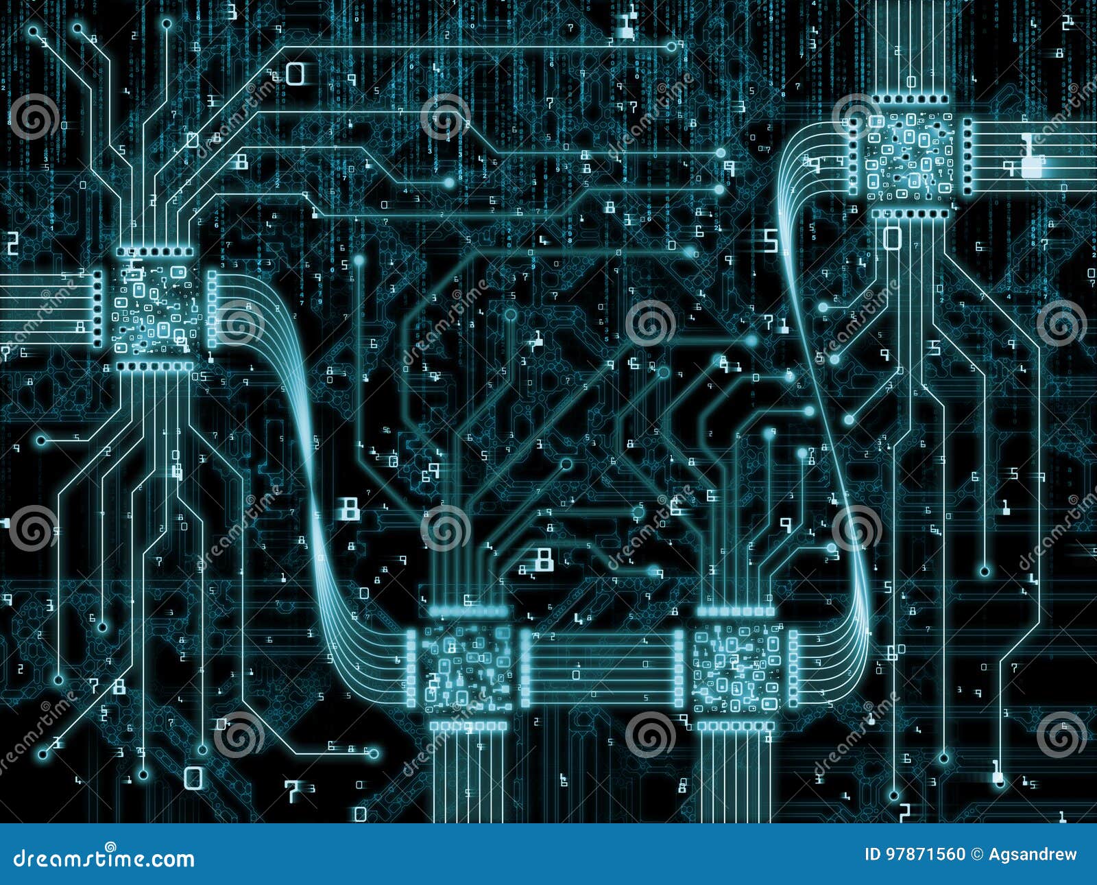 Working CPU Realm stock illustration. Illustration of concept - 97871560