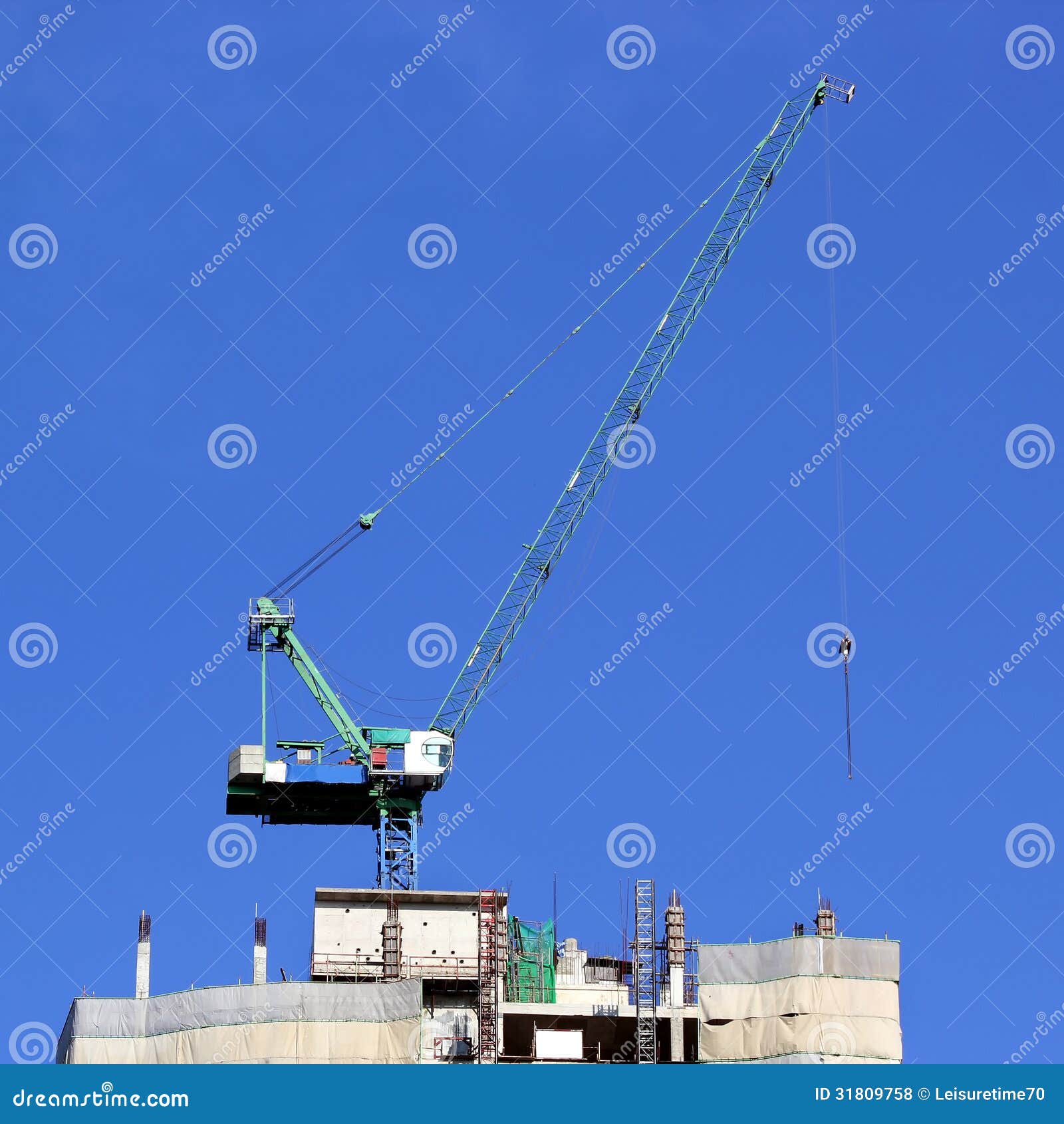 Working crane stock photo. Image of commercial, equipment - 31809758