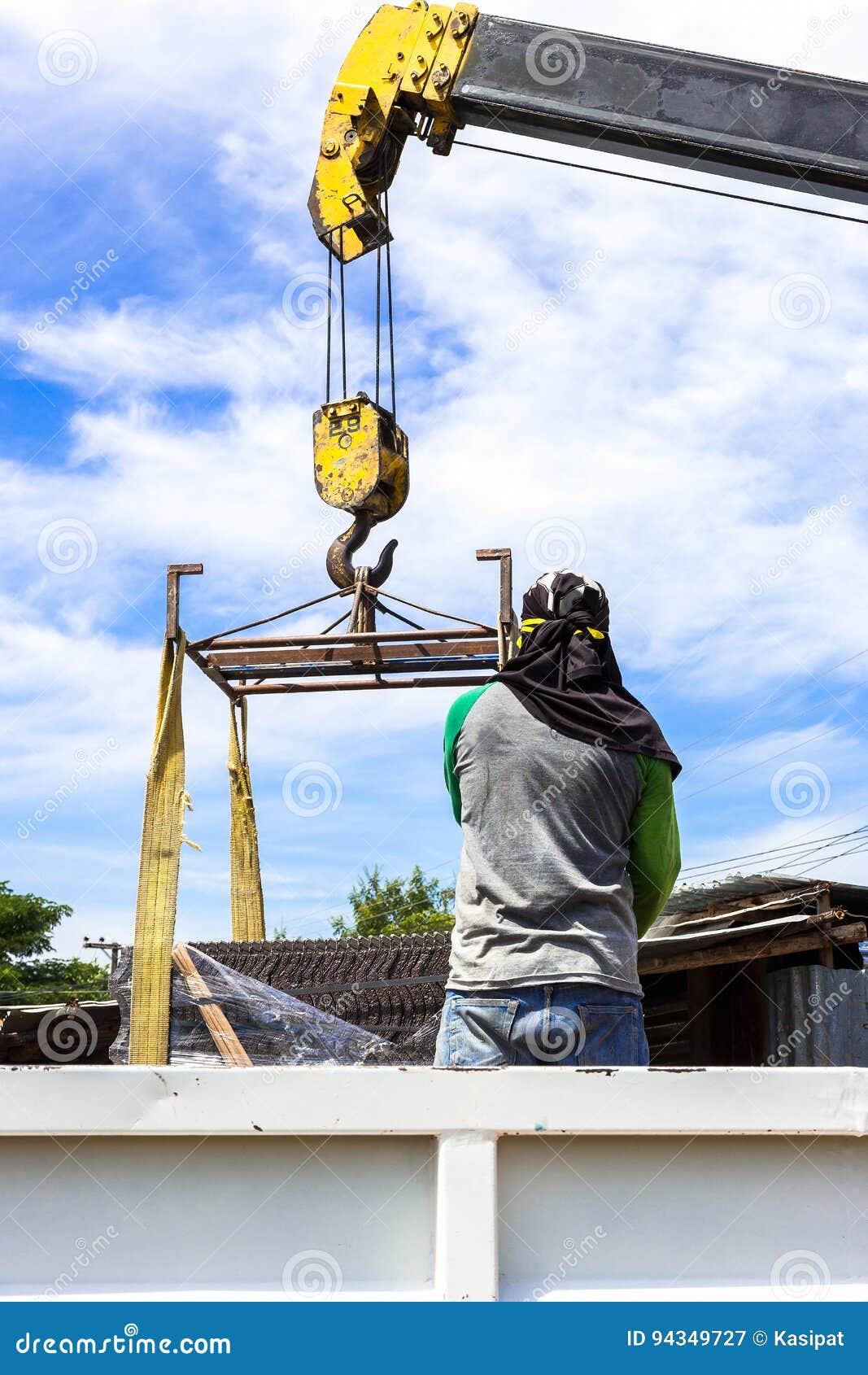 Working crane editorial photography. Image of business - 94349727
