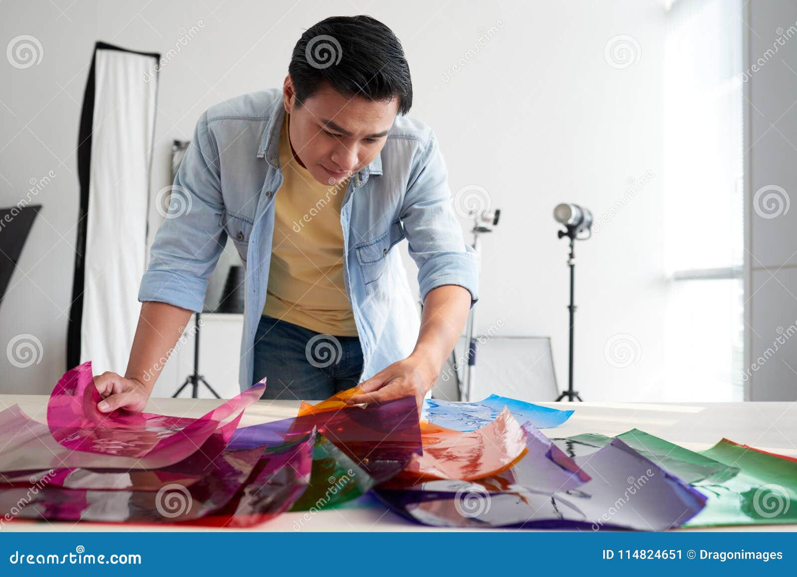 Working on Creative Project Stock Image - Image of creative, assistant ...