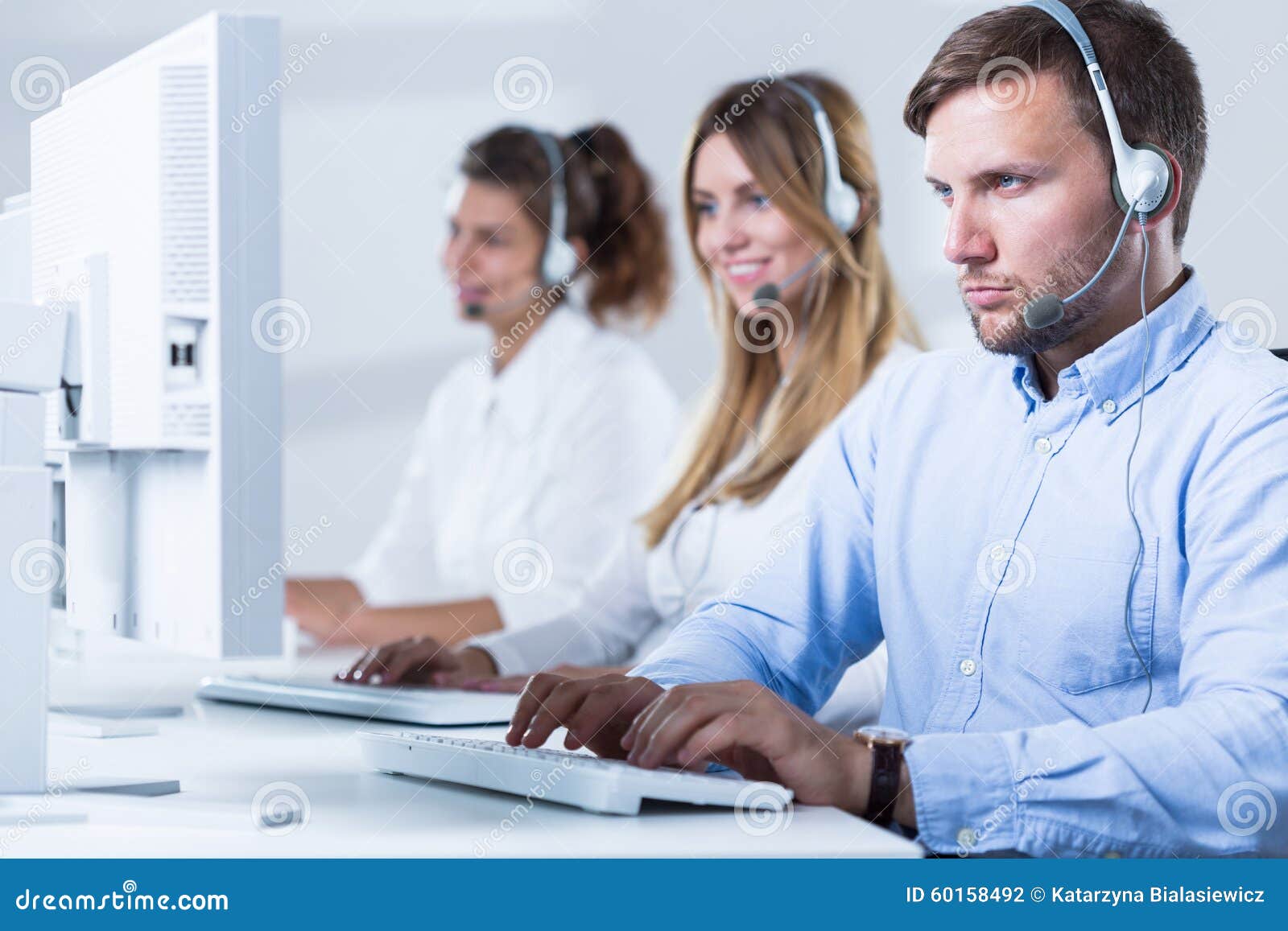 Working in Customer Service Stock Photo - Image of representative ...