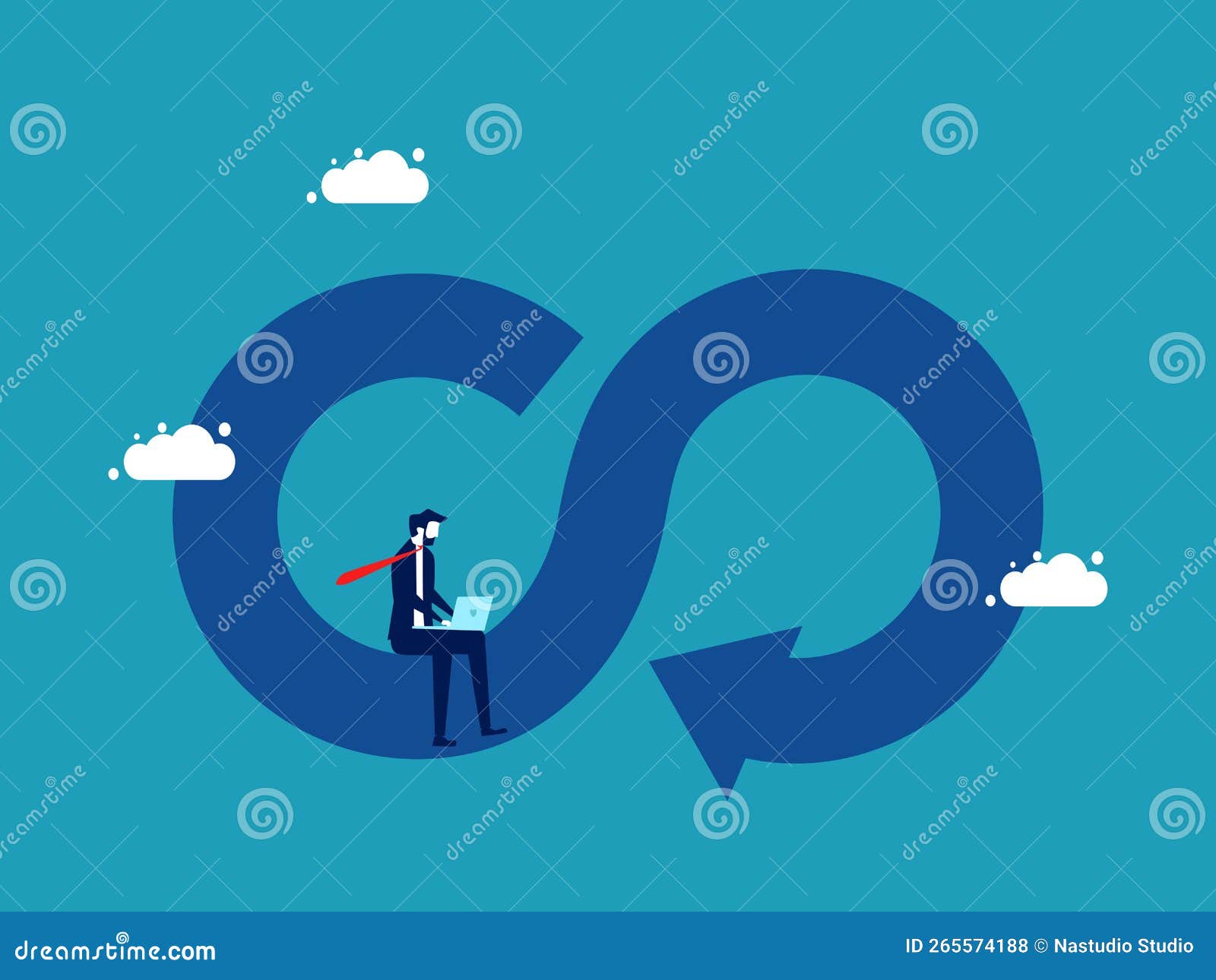 Working Cycle and Support. Work Development Concept Stock Vector ...