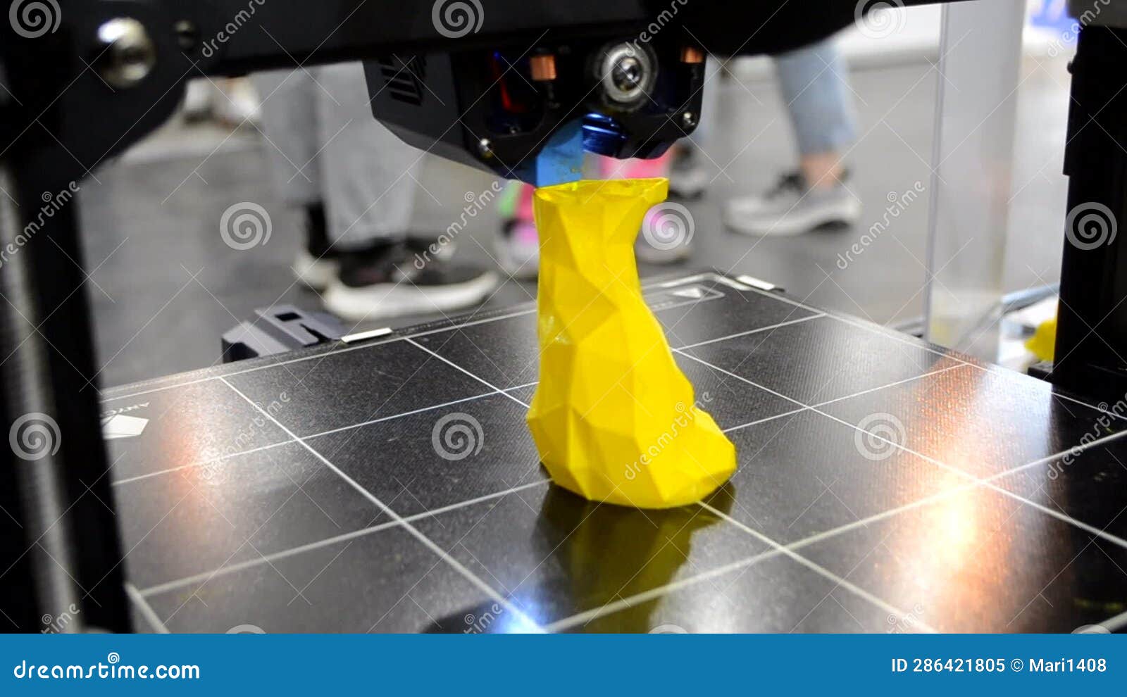 Working 3D Printer Printing Object Plastic Printing Model Molten 3D ...