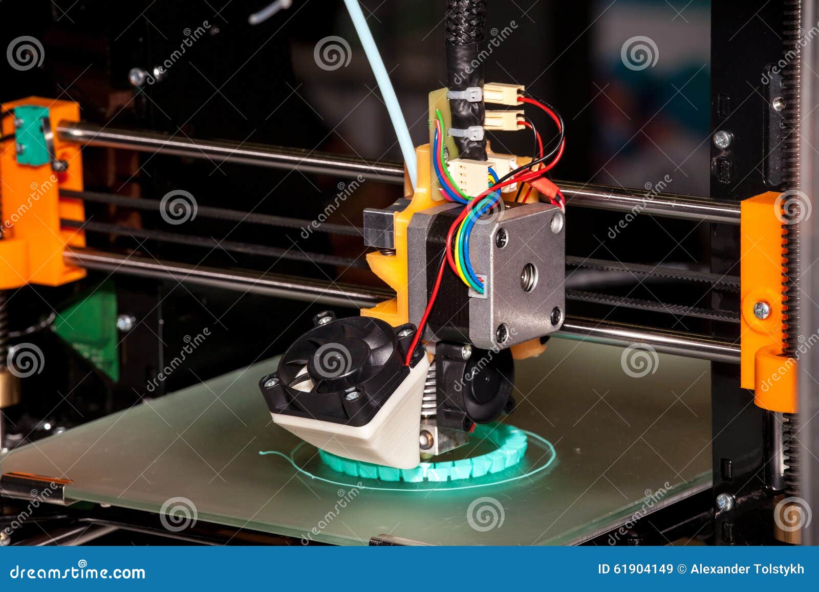 Working 3d printer process stock image. Image of printhead - 61904149