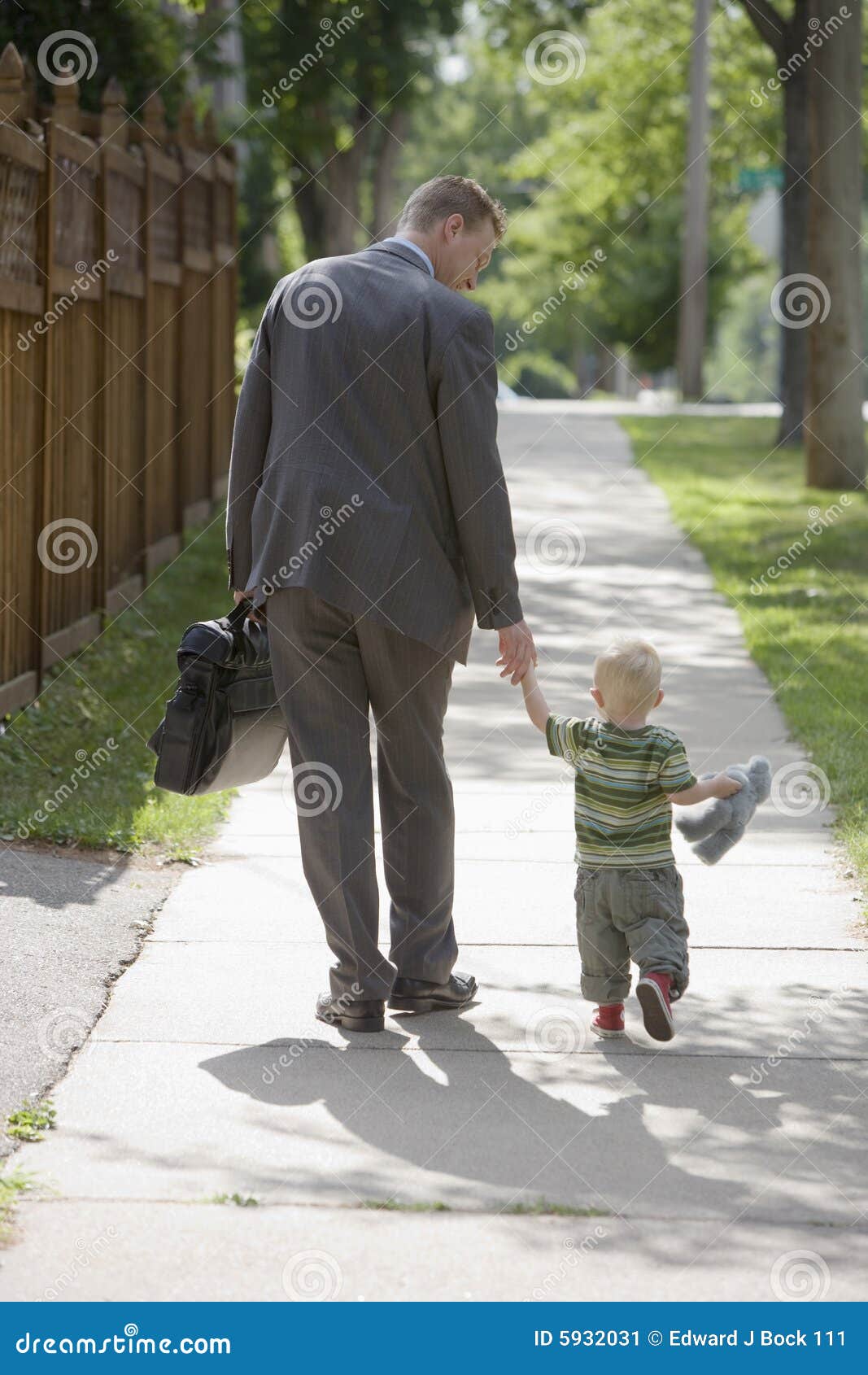 Working Dad Walking with Son Stock Image - Image of children, love: 5932031