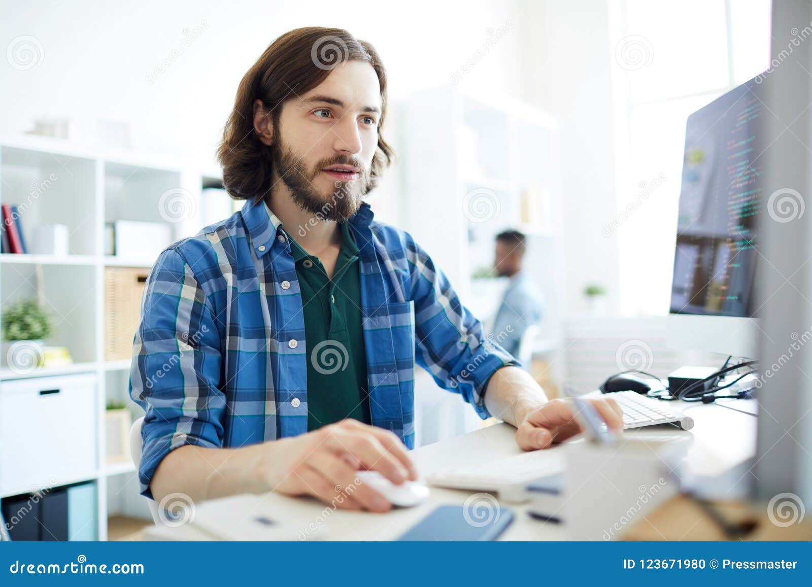 Working with database stock photo. Image of analyzing - 123671980