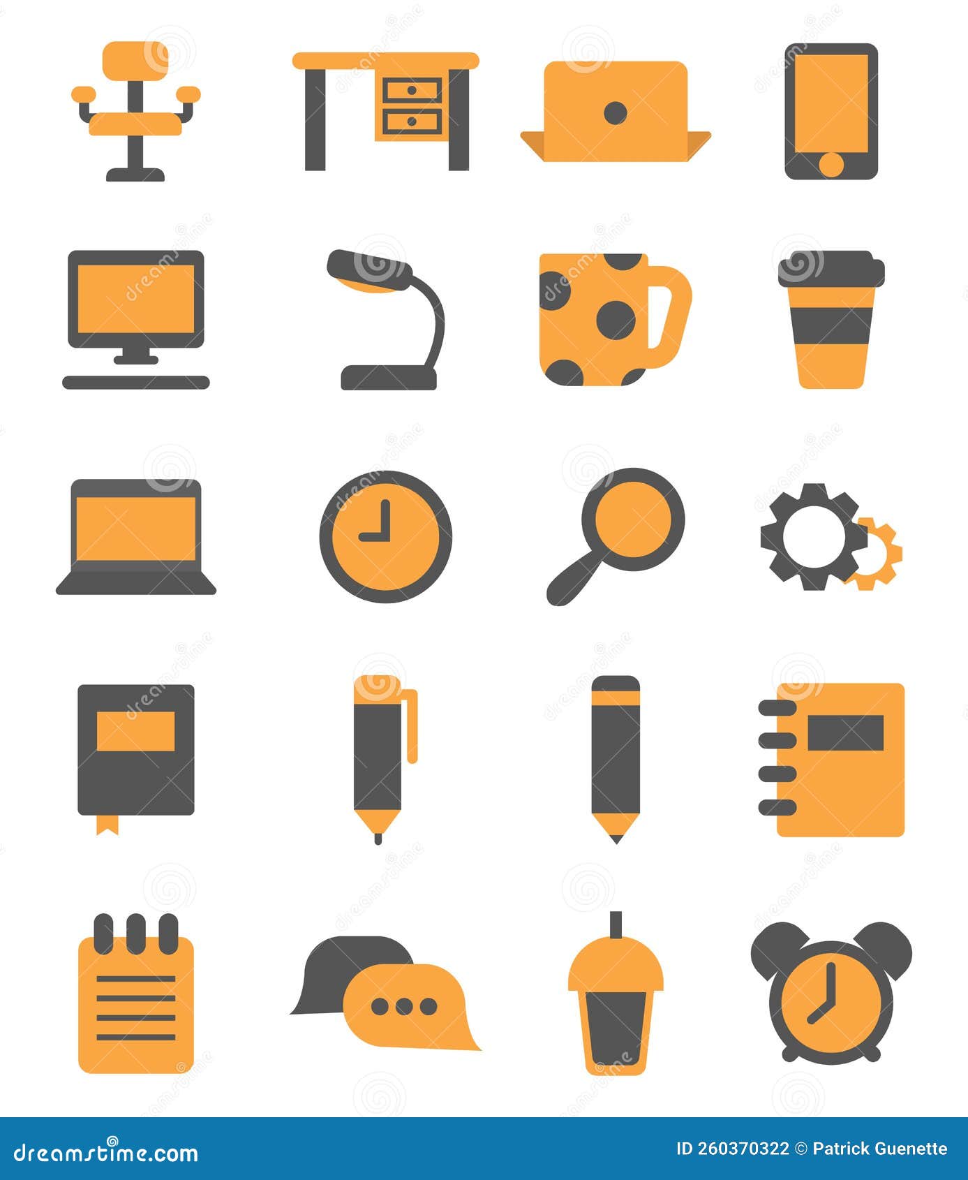 Working day, icon stock vector. Illustration of isolated - 260370322