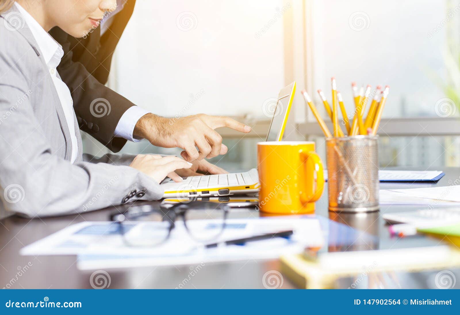 Working day in office stock photo. Image of colleague - 147902564