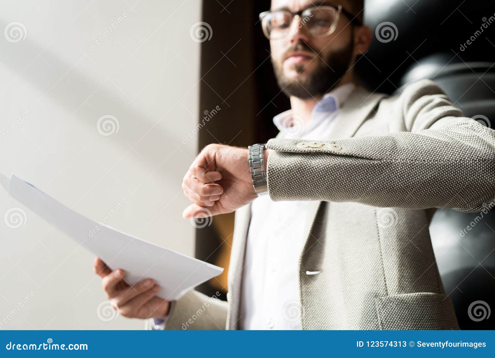 Working day is over stock image. Image of watch, business - 123574313