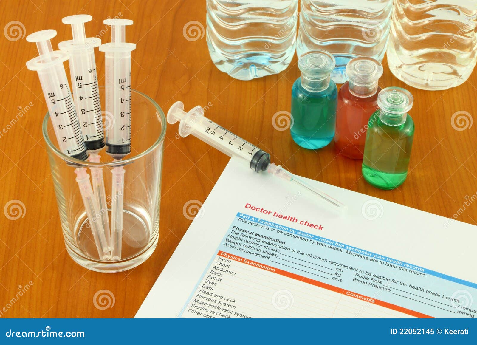 Working Desktop of Medical Preparation Stock Image - Image of paper ...