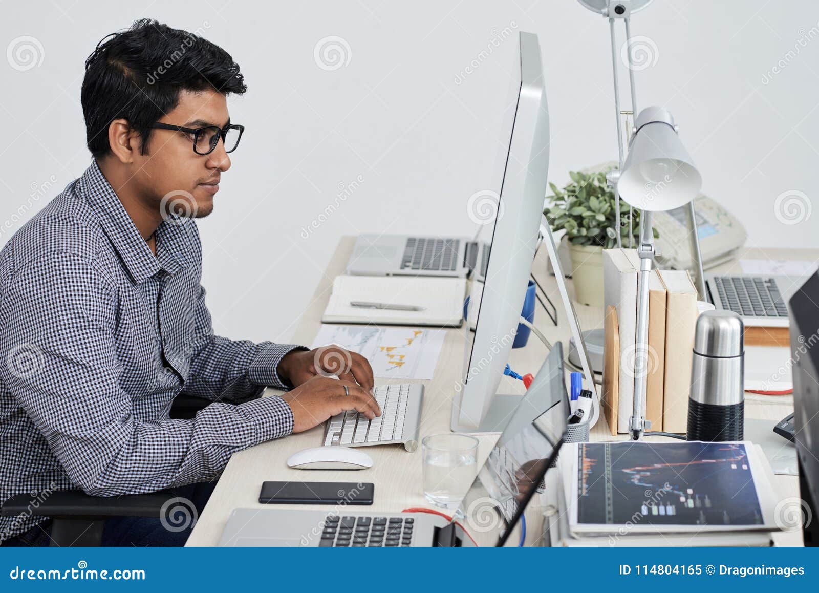 Working developer stock image. Image of business, concentated - 114804165