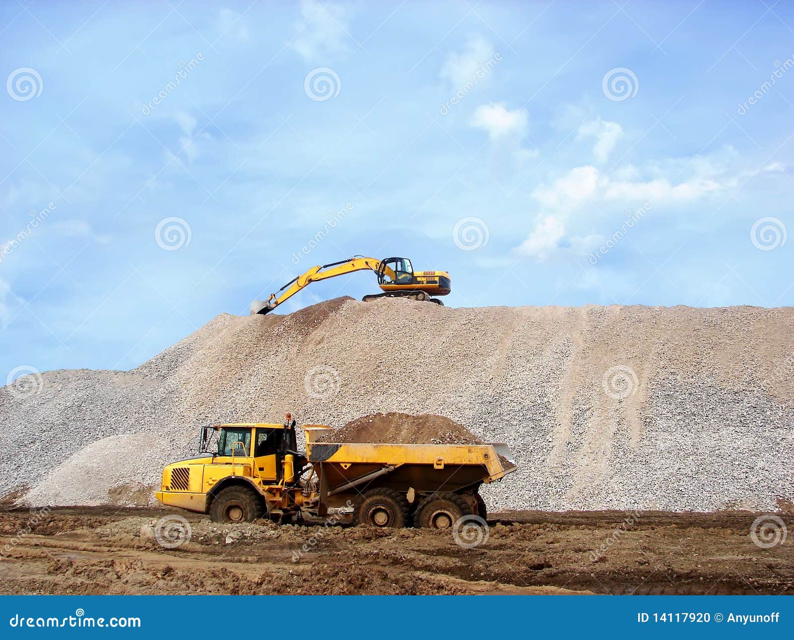 Working digger stock photo. Image of hydraulic, scoop - 14117920