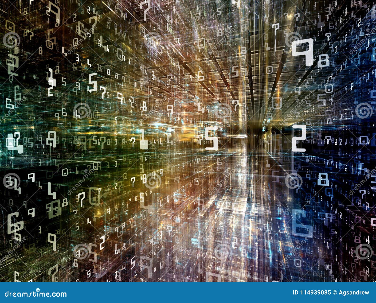 Working Digital Space stock illustration. Illustration of digit - 114939085