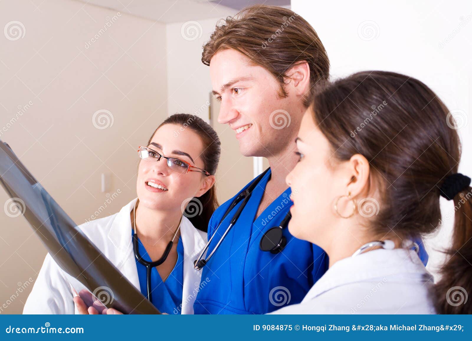 Working doctors stock image. Image of learning, caucasian - 9084875