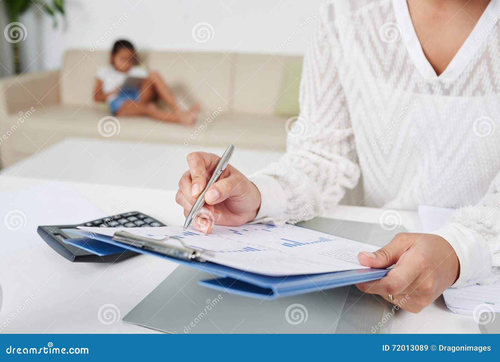 Working with document stock image. Image of single, lady - 72013089