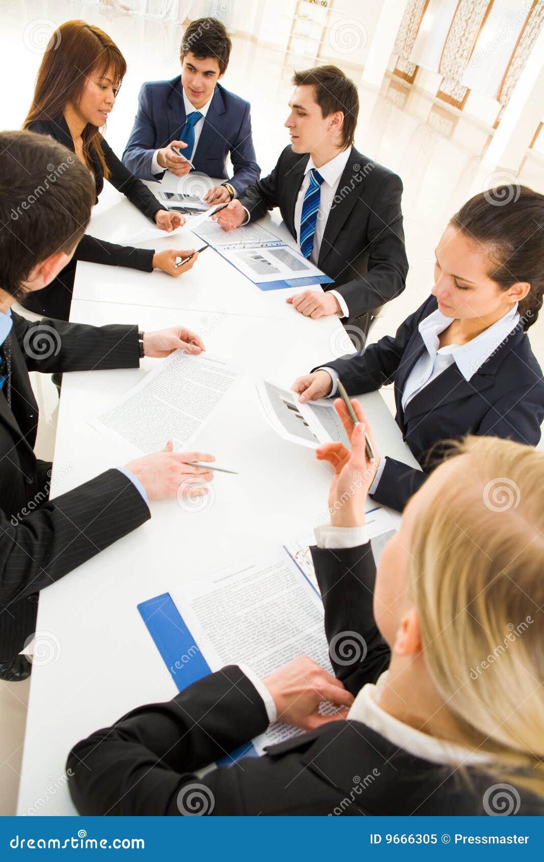 Working with documents stock image. Image of businesswoman - 9666305