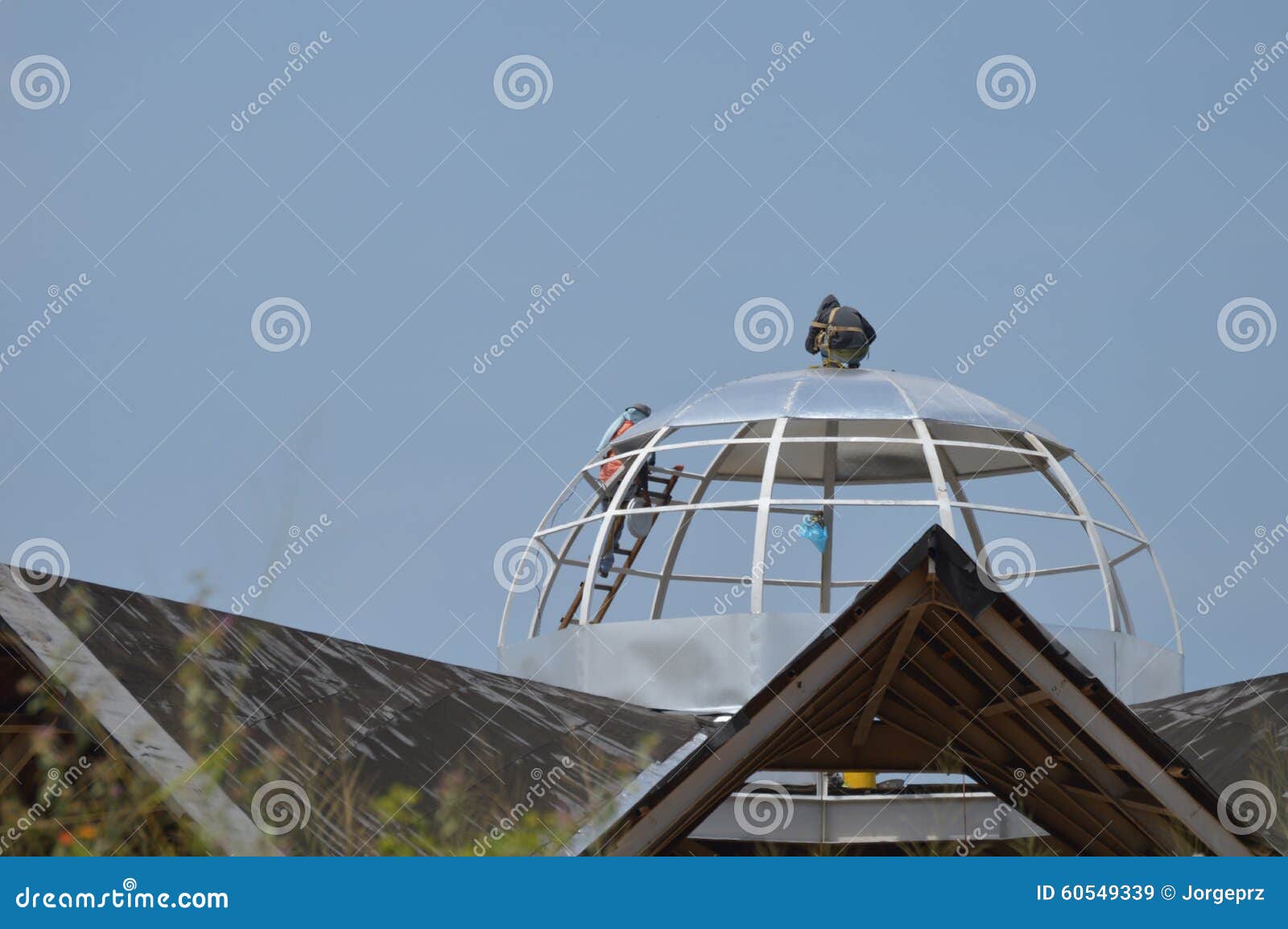Working in the dome stock image. Image of safety, building - 60549339