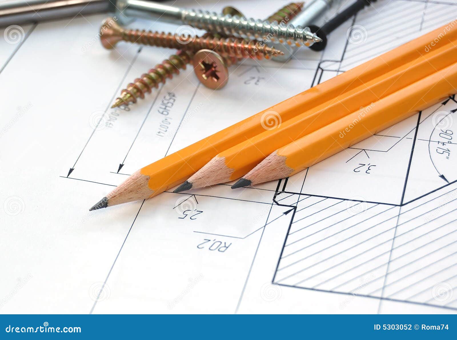 Working drawing stock photo. Image of dimension, measurement - 5303052