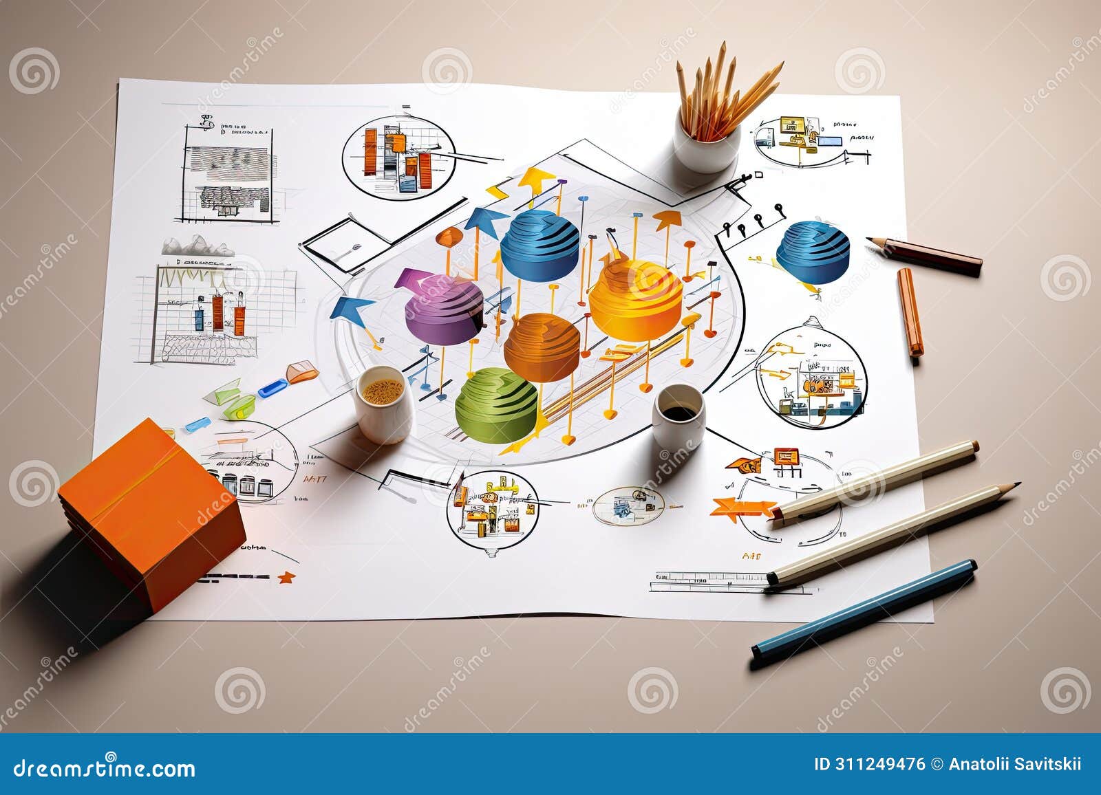 Working Drawings and Graphs on the Desktop, Plans and Project Analysis ...
