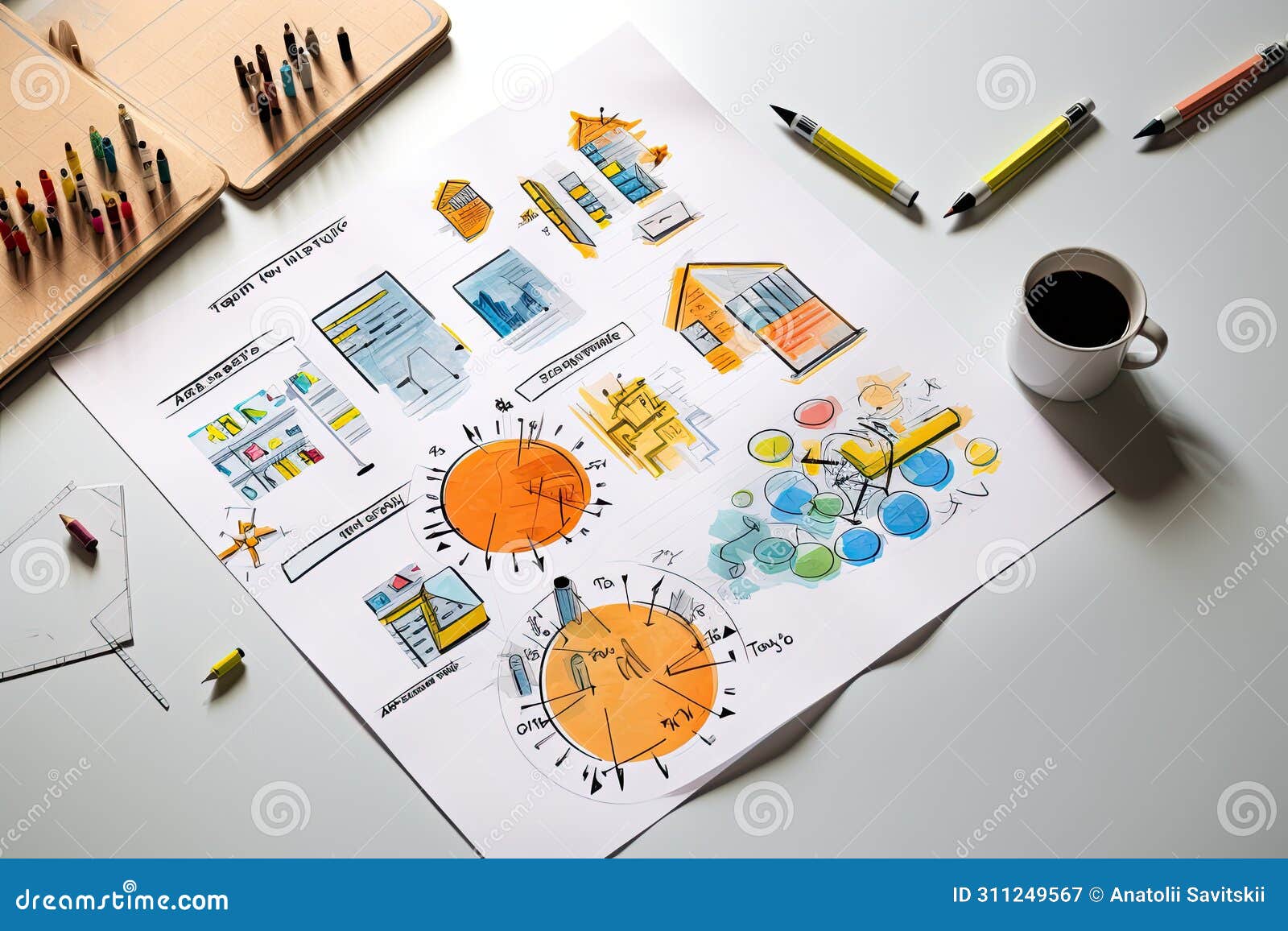 Working Drawings and Graphs on the Desktop, Plans and Project Analysis ...
