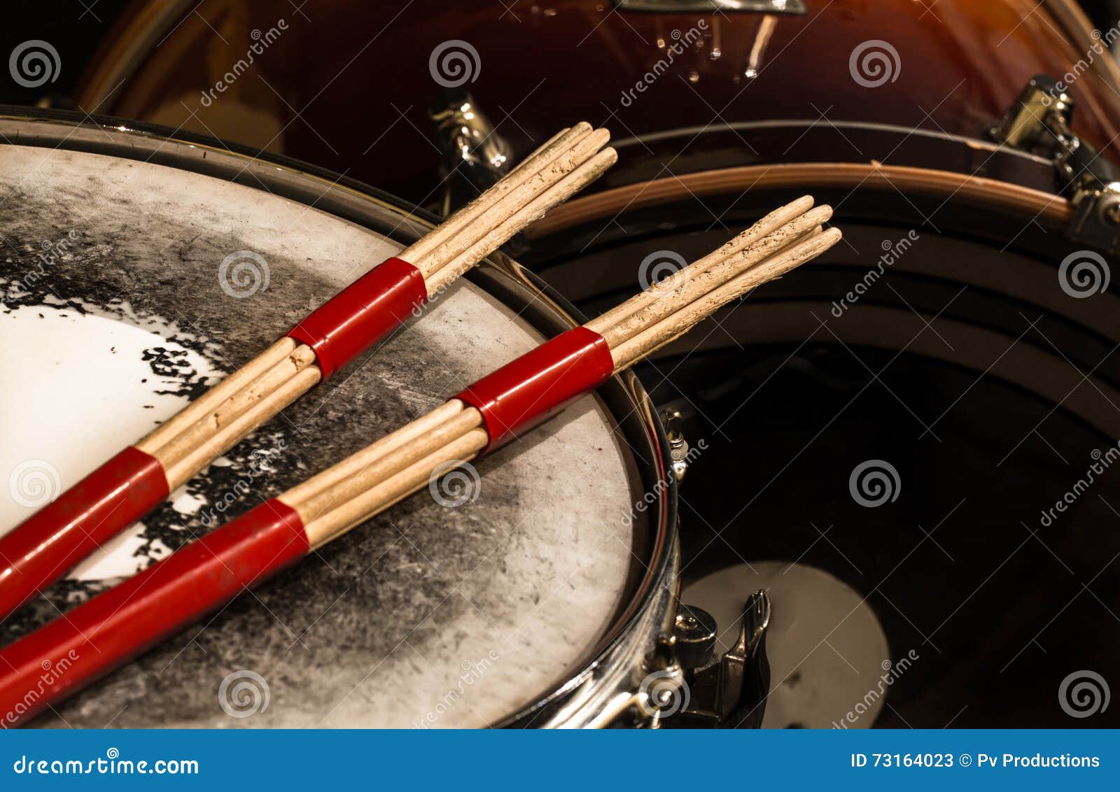 Working Drum with Drum Sticks, Musical Instrument Stock Image - Image ...