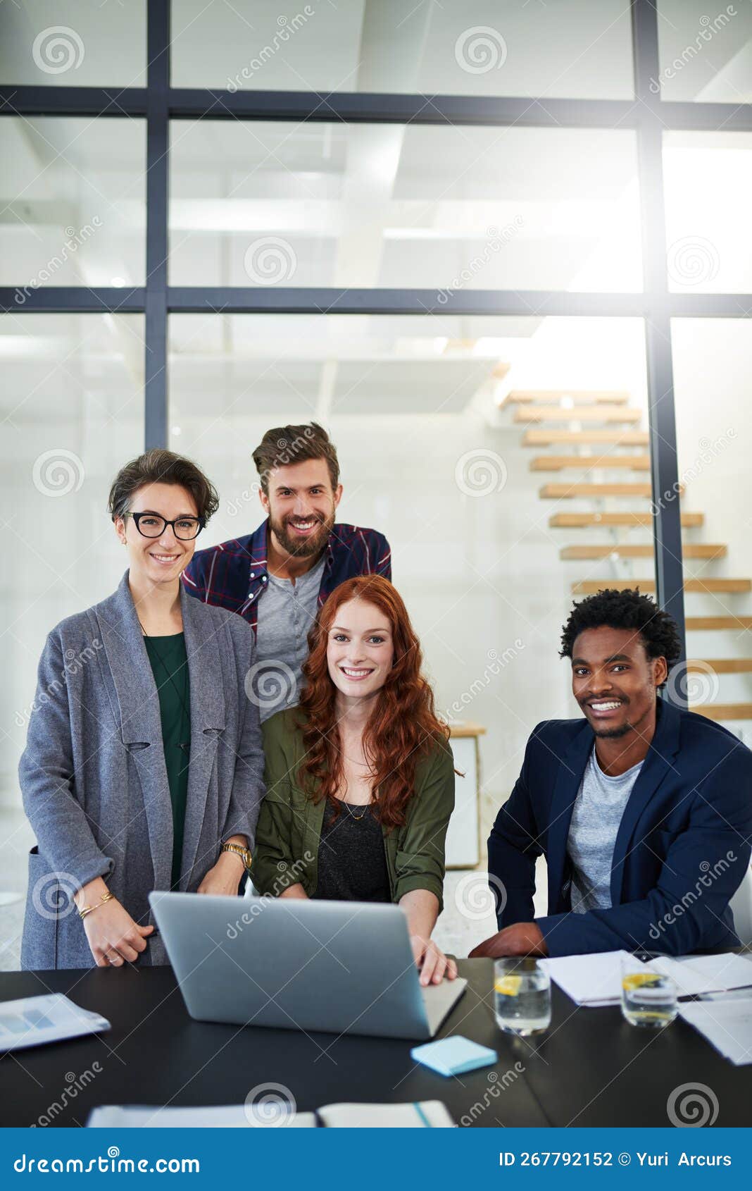 Working Efficiently and Effectively Together. Portrait of a Group of ...