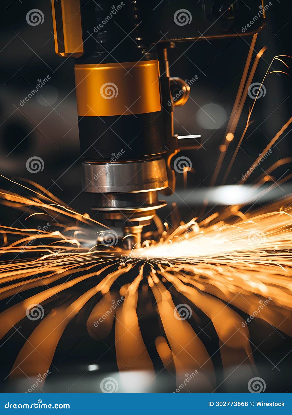 Working Electrical Cutter with Sparks Flying, AI-generated. Stock ...