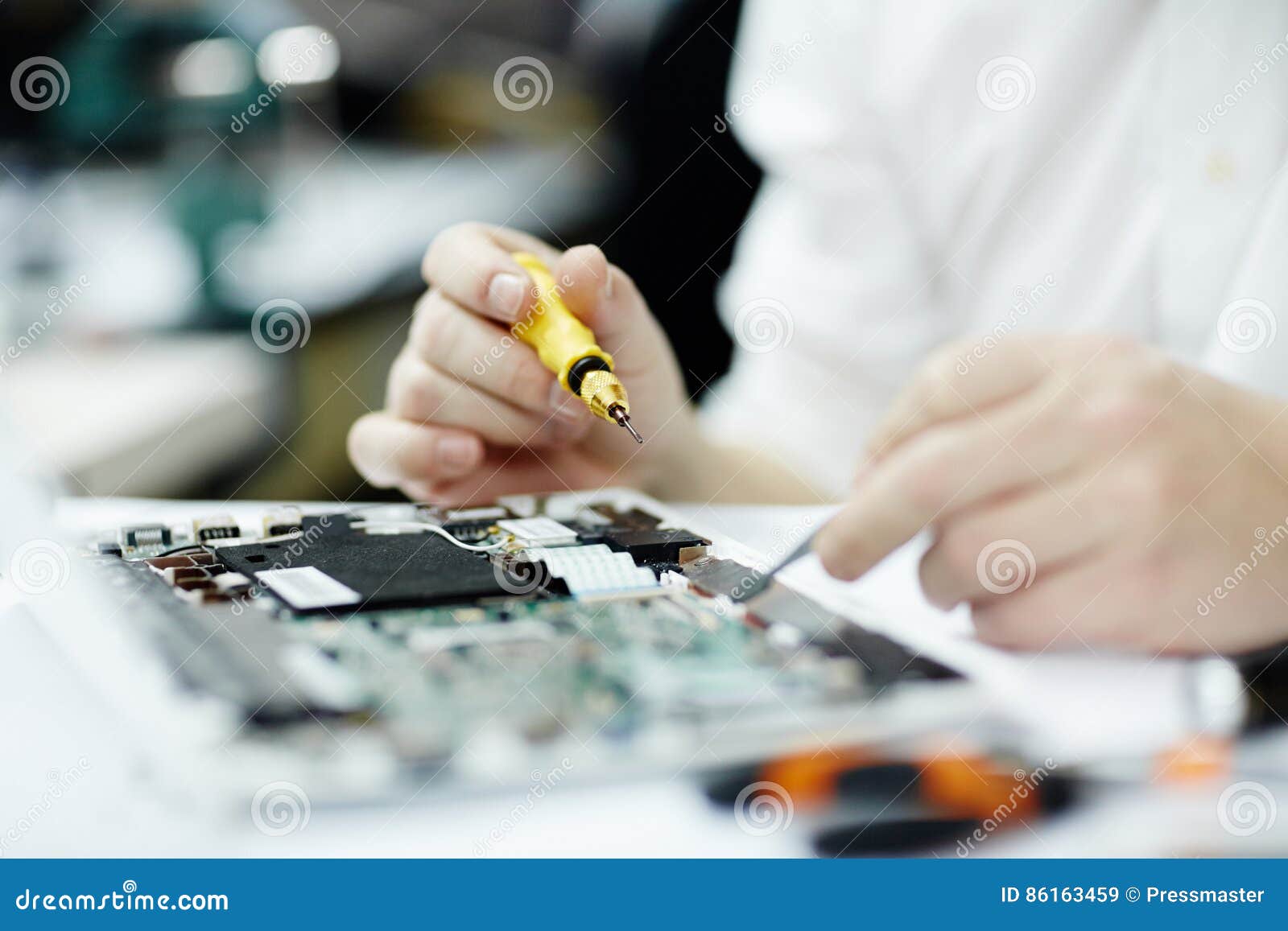 Working on Electronics stock image. Image of laptop, device - 86163459