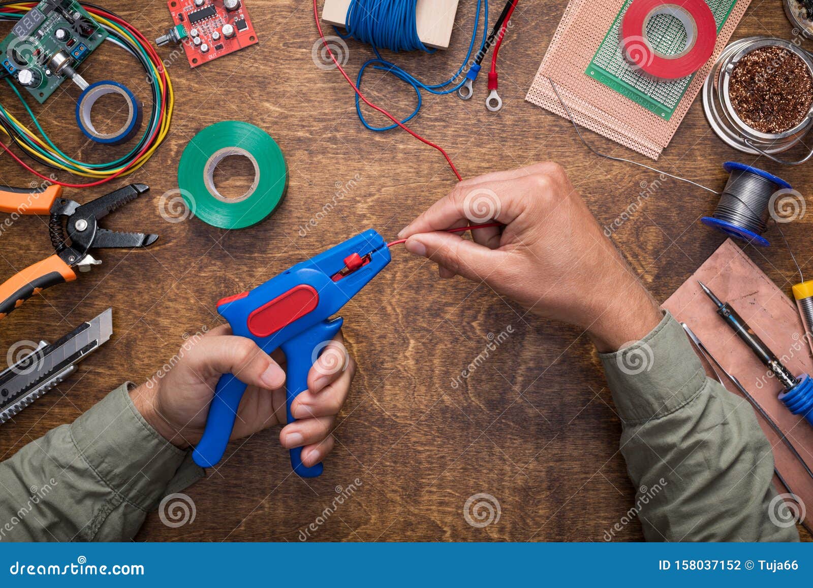 Working with electronics stock photo. Image of hardware - 158037152