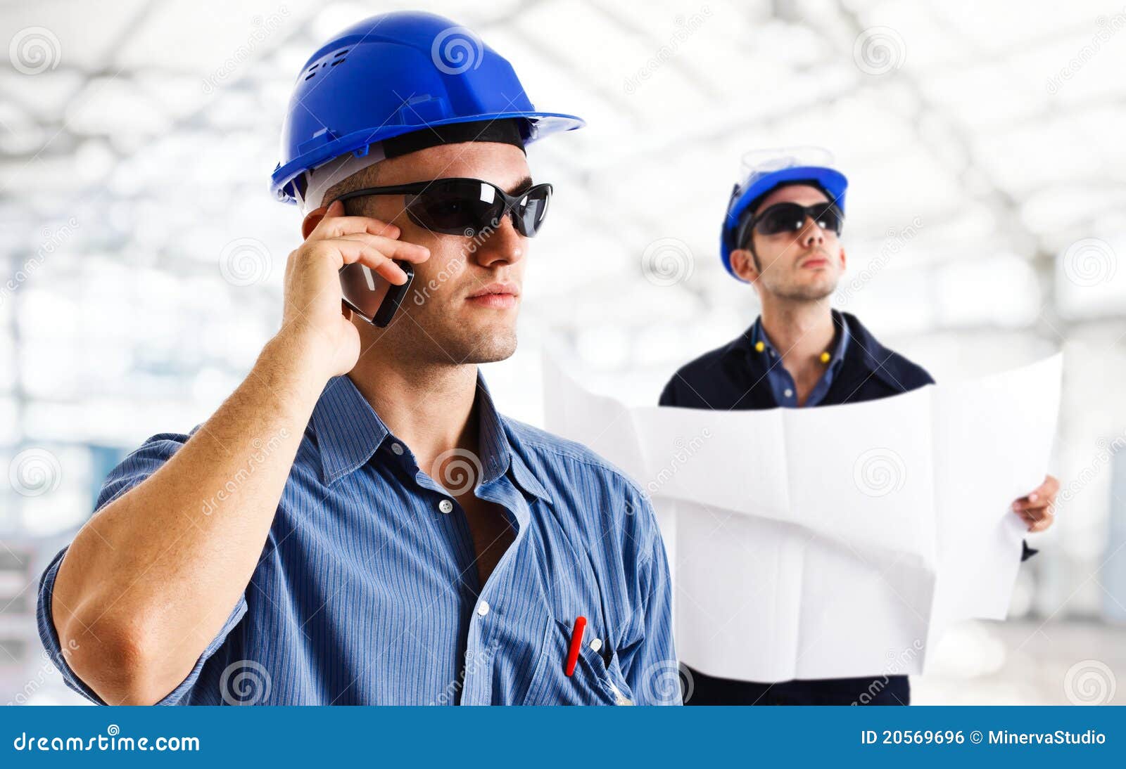 Working engineers stock photo. Image of service, architects - 20569696