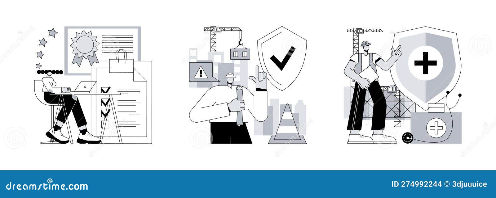 Working Environment Abstract Concept Vector Illustrations. Stock Vector ...