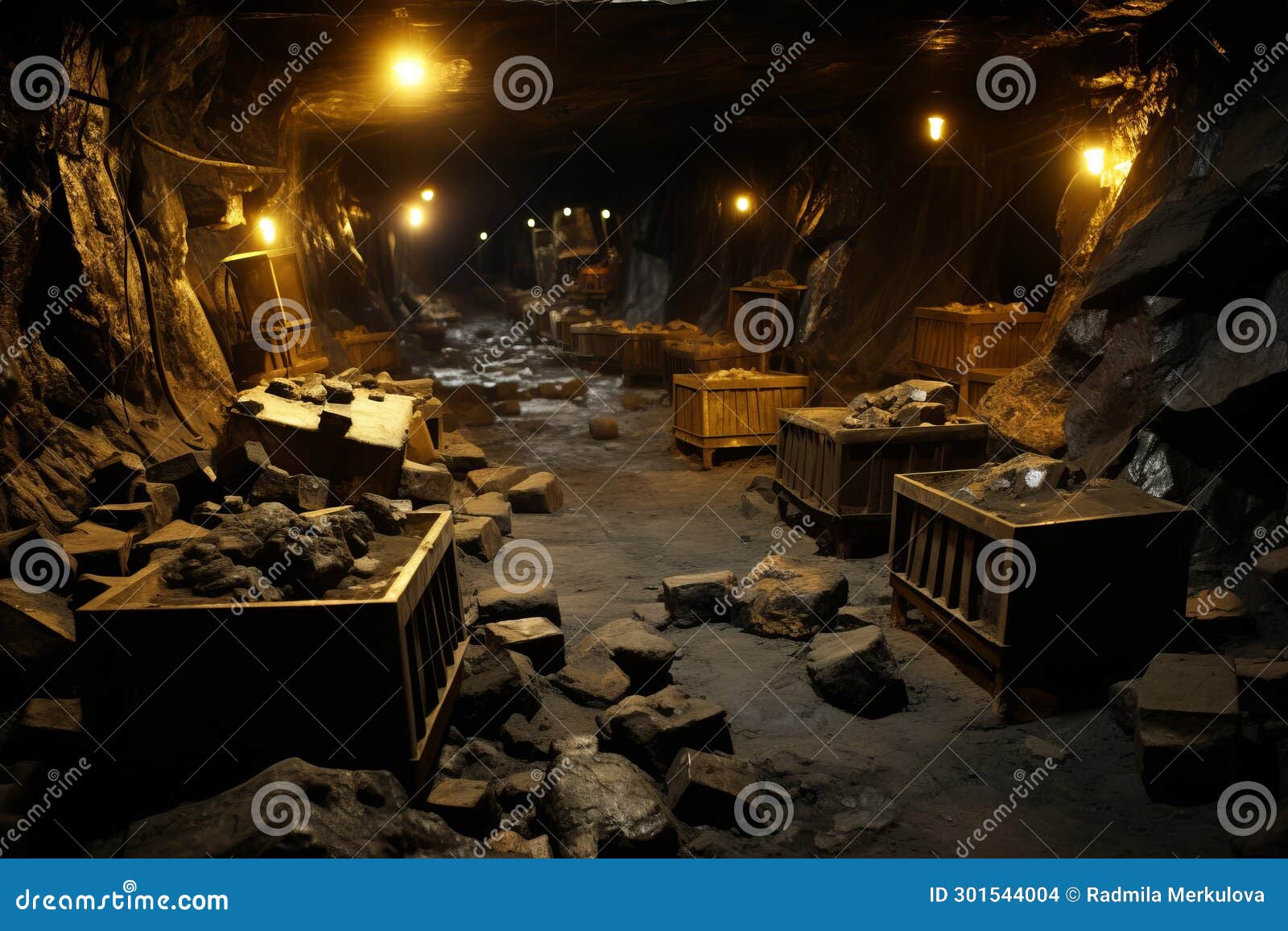 Working Environment of a Mine, Whether for Coal or Uranium Stock Photo ...