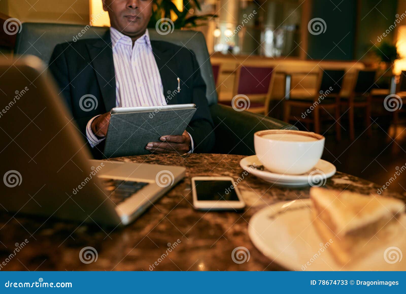 Working everywhere stock image. Image of restaurant, gadget - 78674733