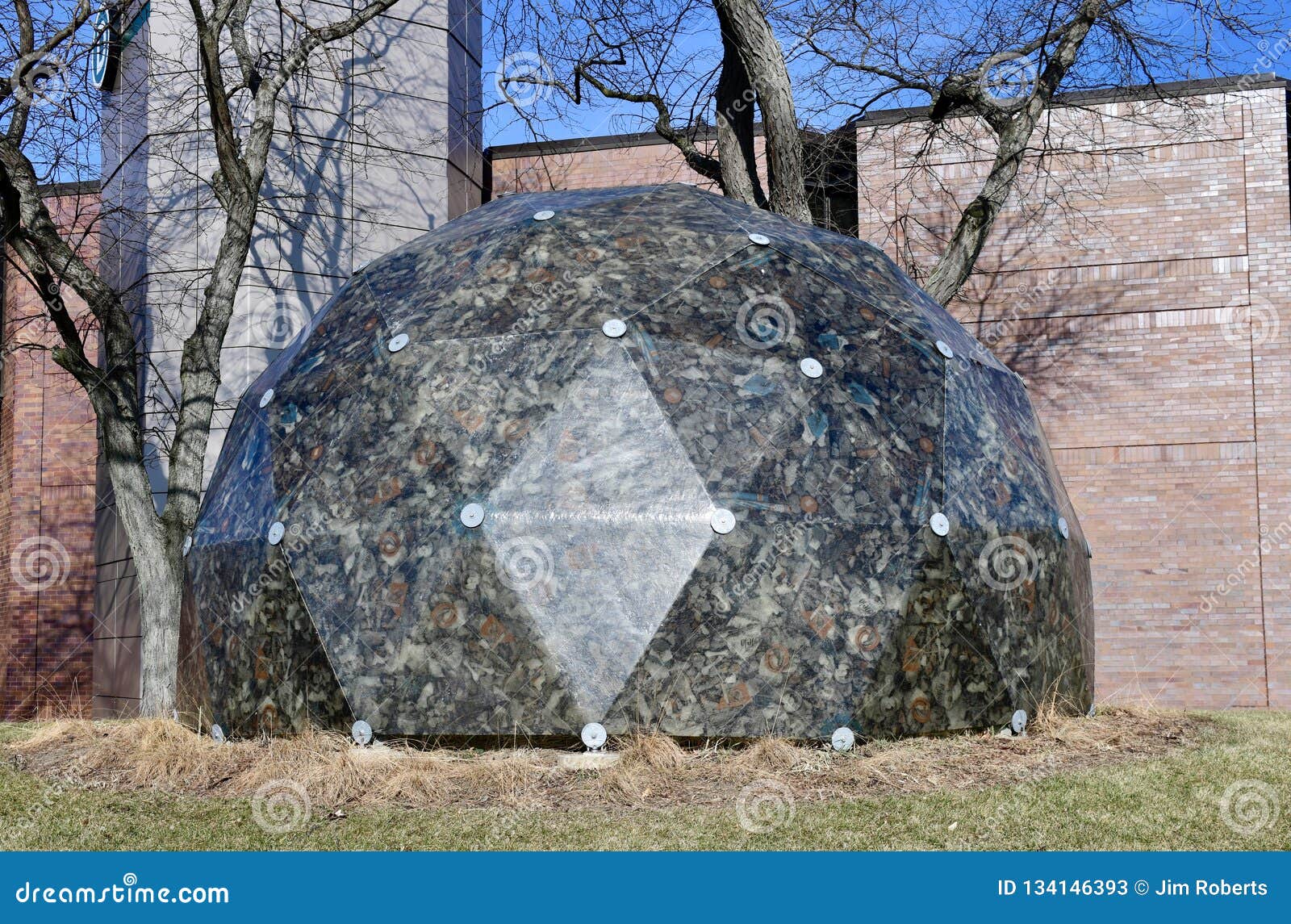 Geodesic Fiberglass Dome Roof Structure Royalty-Free Stock Photography ...