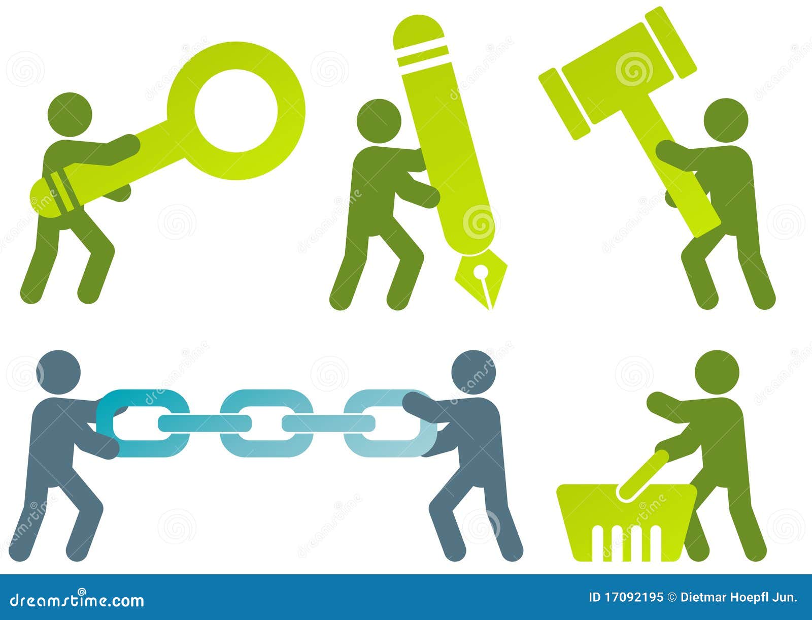 Working Figures Illustration Stock Vector - Illustration of recreation ...