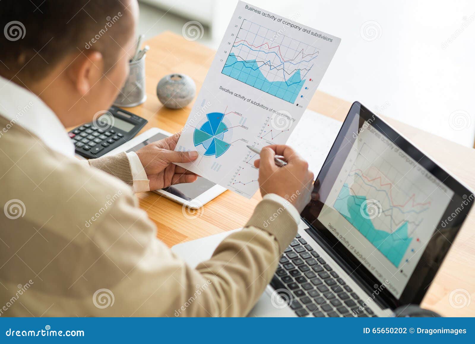 Working with Financial Statistics Stock Photo - Image of diagram ...