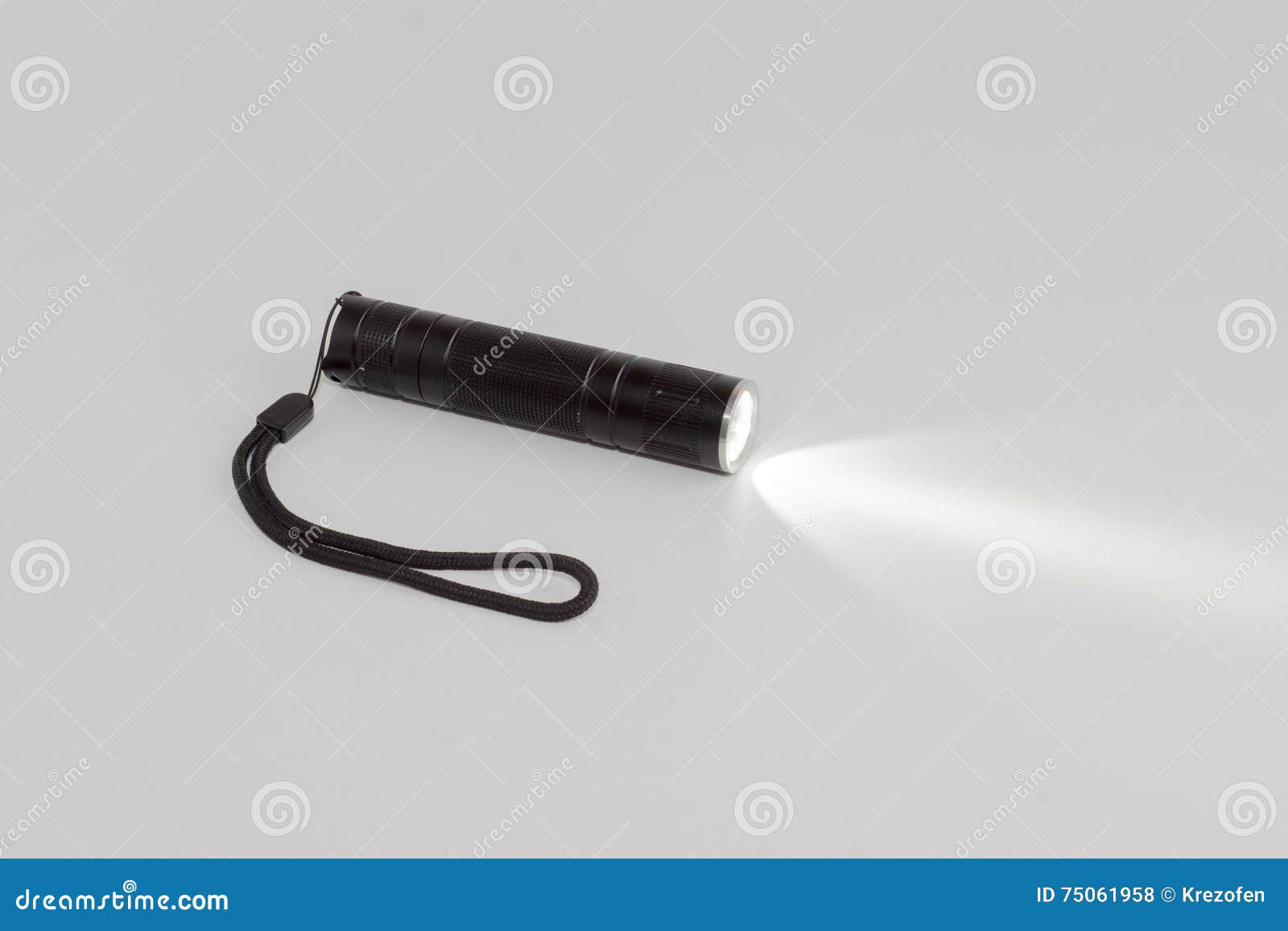 Working Flashlight on a White Background Stock Photo - Image of ...