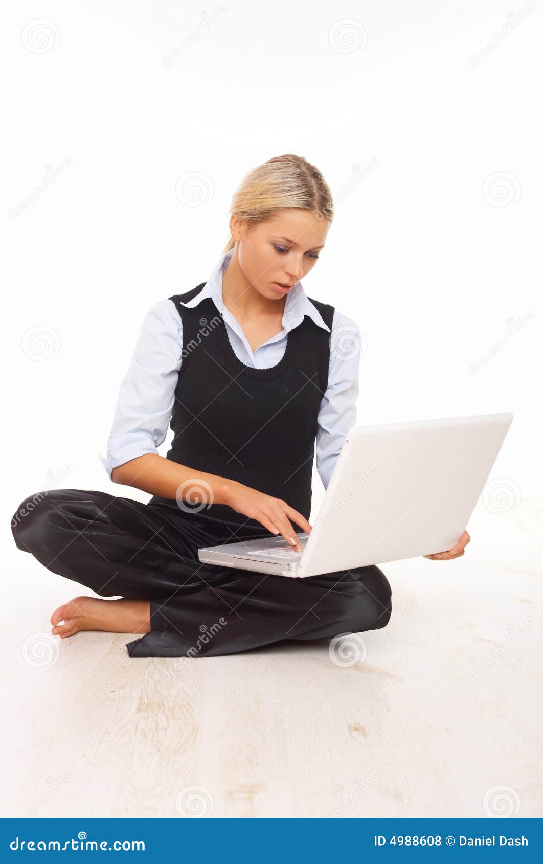 Working on the floor stock photo. Image of shirt, thinking - 4988608
