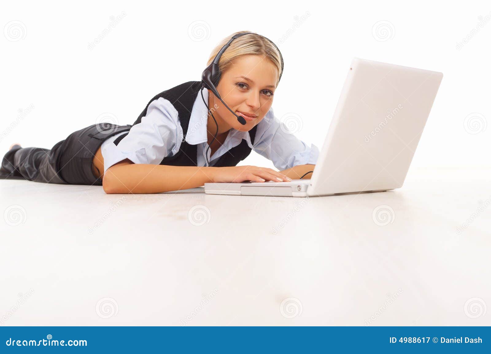 Working on the floor stock image. Image of female, adult - 4988617