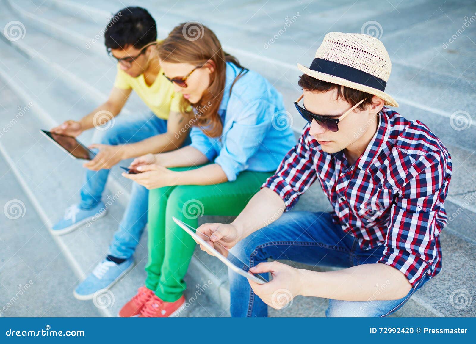 Working with gadgets stock photo. Image of touchpad, data - 72992420