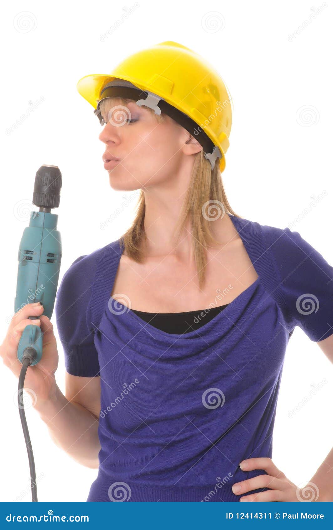 Working Girl stock image. Image of modern, female, tool - 12414311