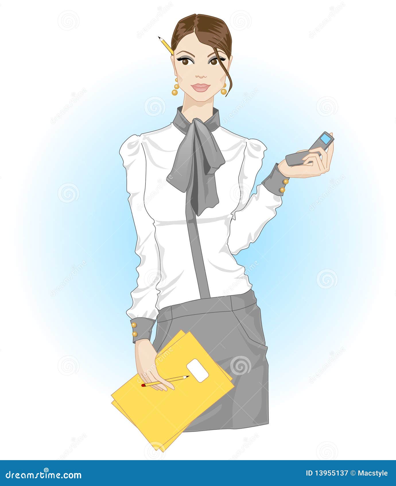 Working Girl stock vector. Illustration of workplace - 13955137