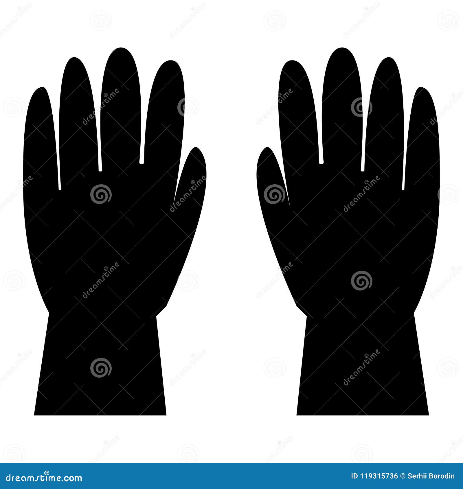 Two Color Gauntlet Vector Icon From Shapes Concept. Isolated Blue ...