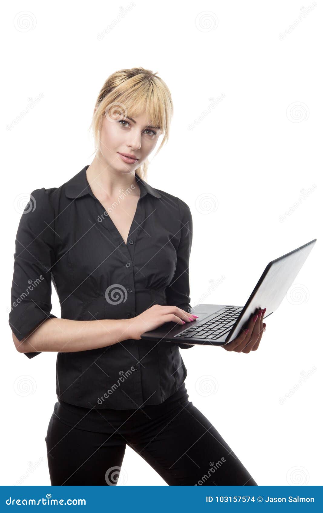 Working on the go stock photo. Image of computer, confident - 103157574
